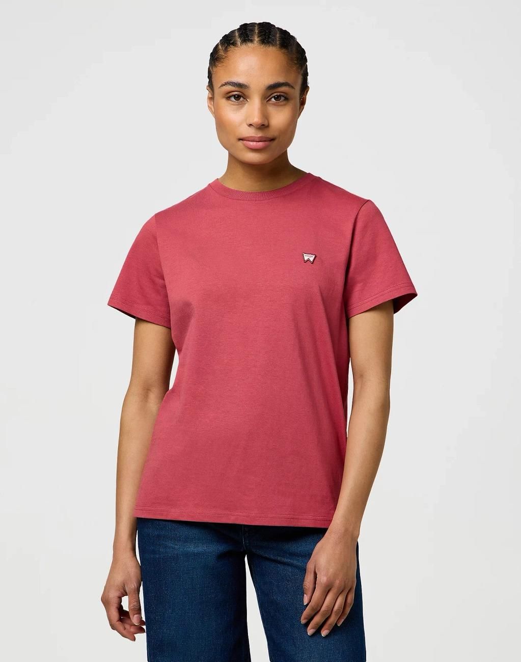 DAMSKA KOSZULKA WRANGLER SIGN OFF TEE EARTH RED 112370739 - Ceny i ...