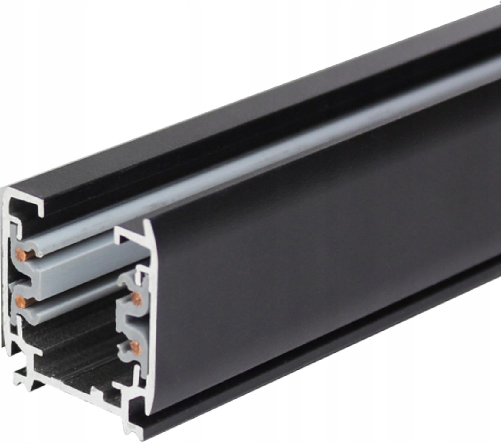Szynoprzewód 3-fazowy 3 m czarny 4 reflektory GU10 40 W (5905937617213 ...