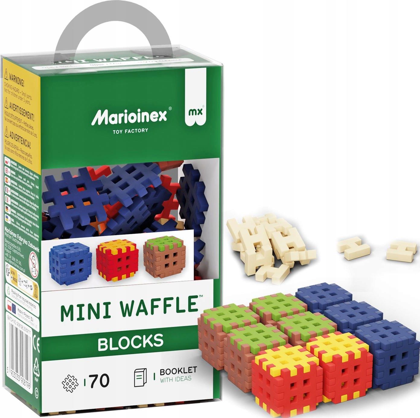 Marioinex Mini Waffle Blocks 70 El. Miękkie + Ciche + Elastyczne - ceny ...