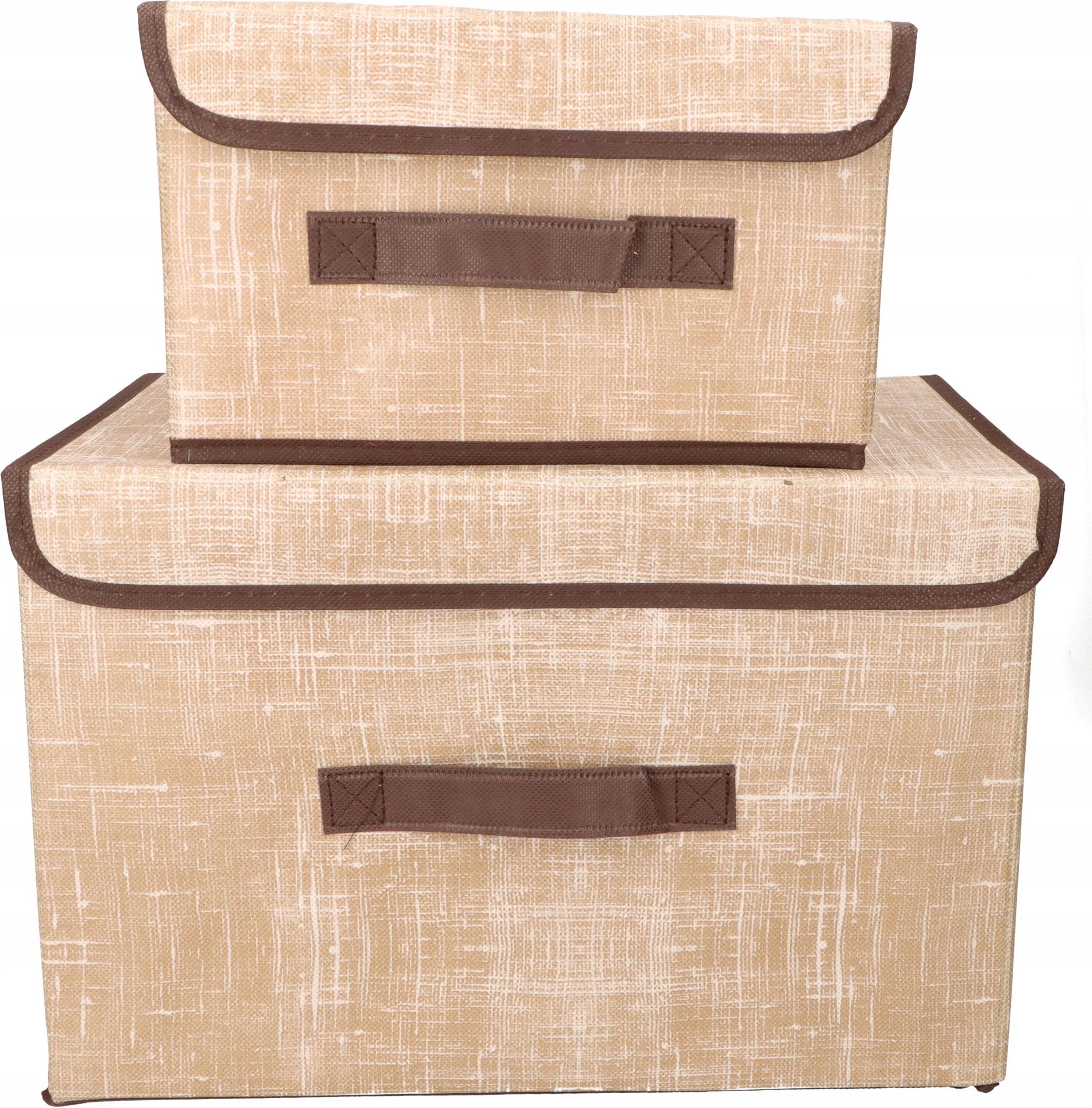 SmartHome Organizer tekstylny brązowy beżowy 32 l z pokrywami - Opinie ...