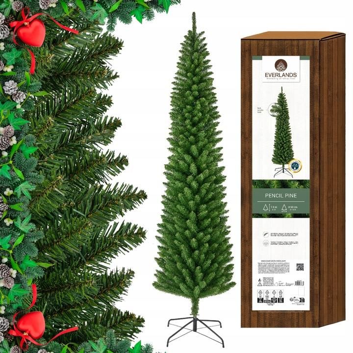 Kaemingk Choinka Sztuczna Jodła 240 Cm zielona ołówkowa wąska 70cm KOD: 8718533070859 - Opinie i ...