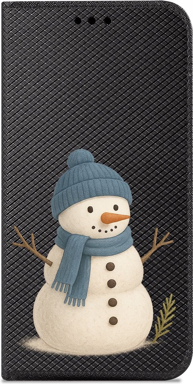 Etui z klapką KrainaGSM Oppo A38 Święty Mikołaj Czarny Szkło 9H ...