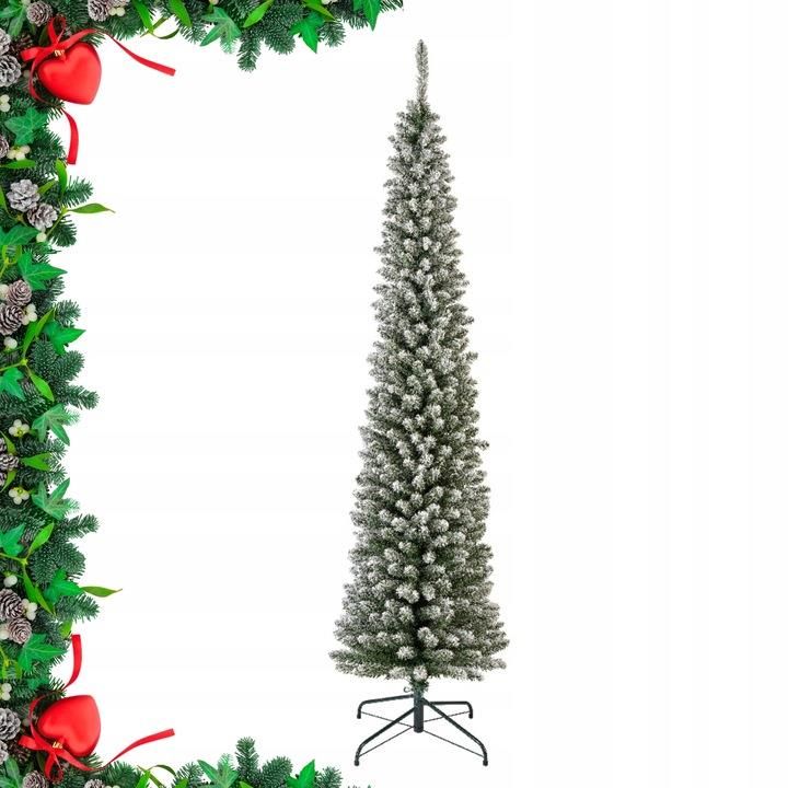Kaemingk Choinka Sztuczna Sosna ołówkowa 210 Cm ośnieżona - Opinie i atrakcyjne ceny na Ceneo.pl