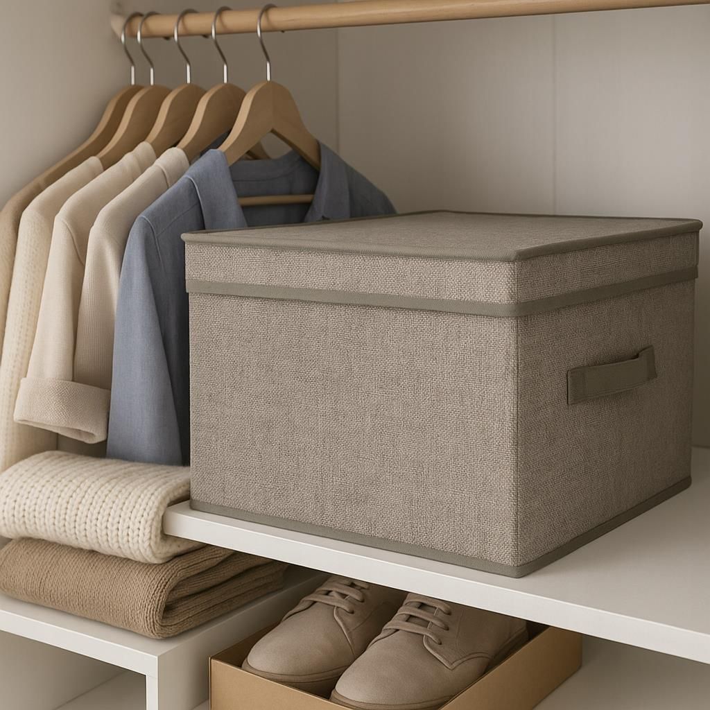 SmartHome Organizer tekstylny szary z pokrywą 30 l 40x30x25cm - Opinie ...