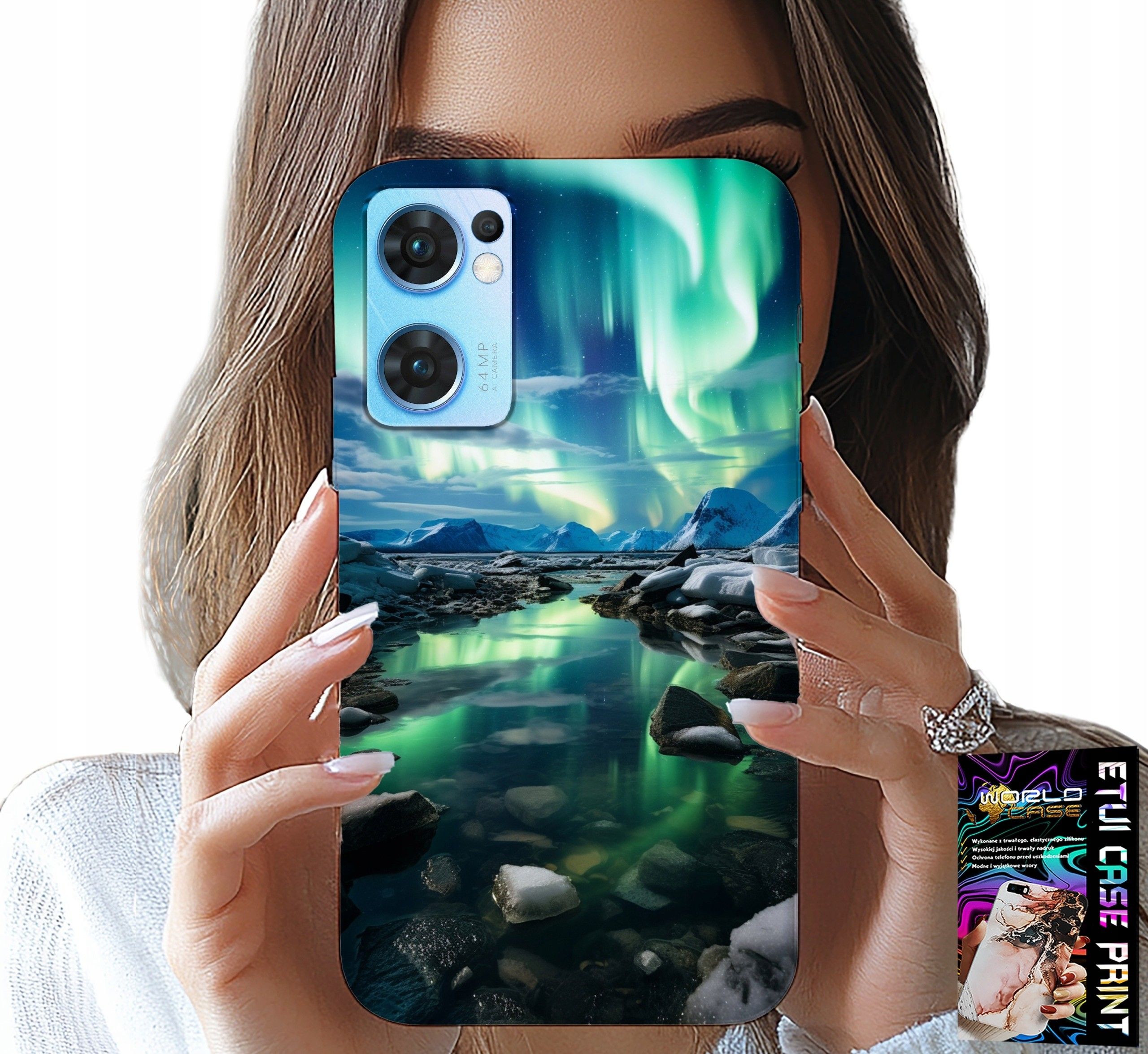 Etui Do Oppo Reno7 5G Alaska Zorza Polarna Stawik Case Szkło - Etui na ...
