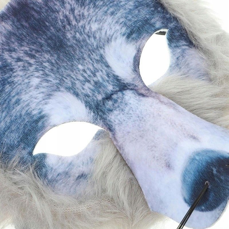 Maska Wilka Z Futrem Impreza Z Przebieraniem Się BożE Świąteczna ...