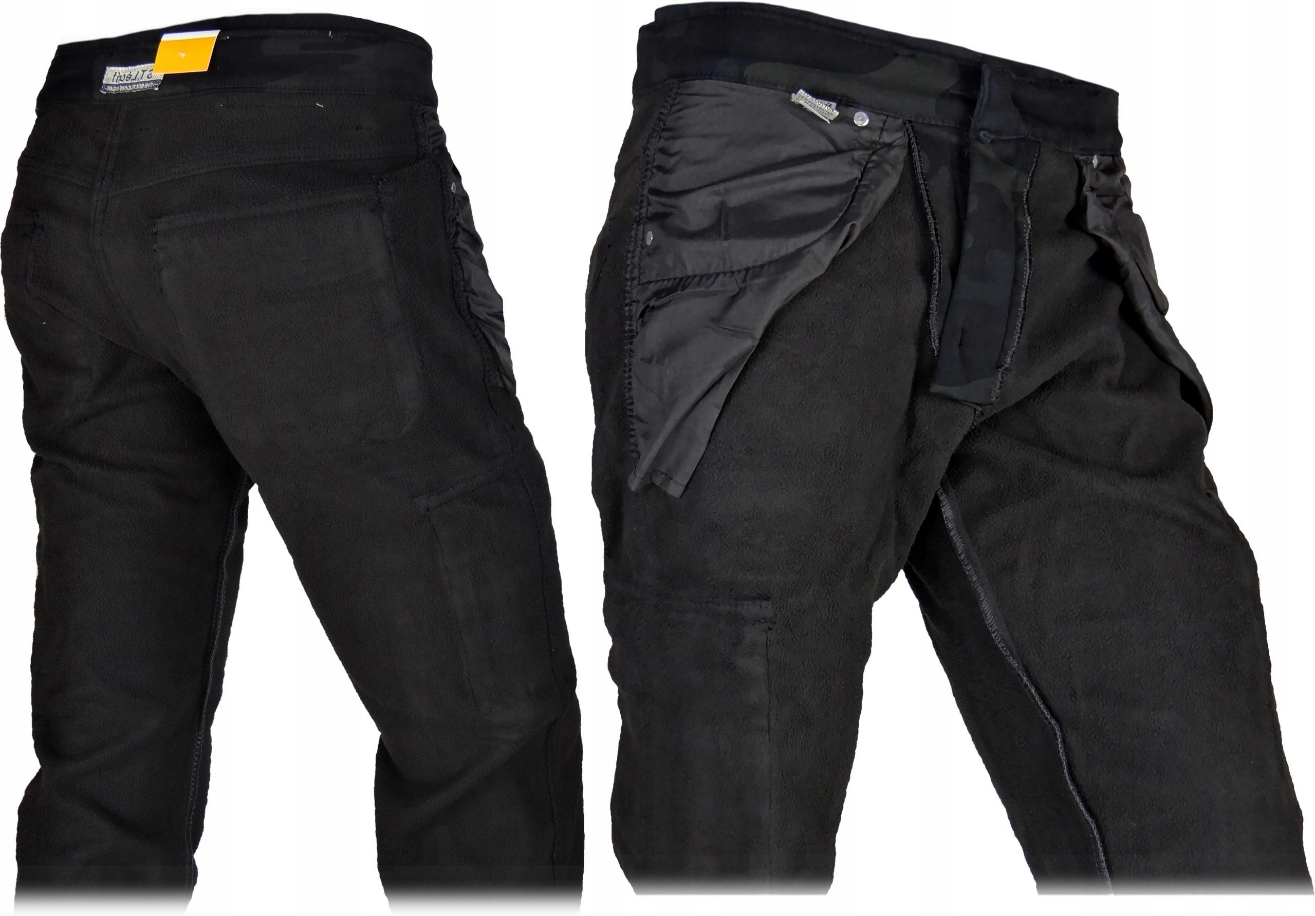 Spodnie Bojówki Ocieplane W34L32 S'tl Czarne Moro Stretch Polar ...