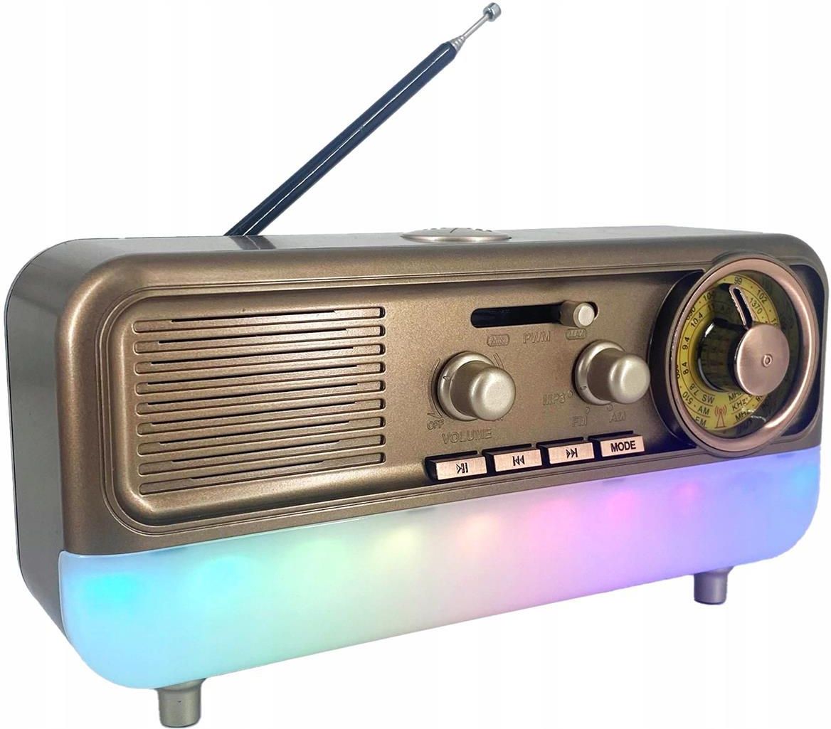 Radio Radio Retro Vintage LED 3pasmaFM/AM/SW USB/TF Bluetooth Aku18650 ...