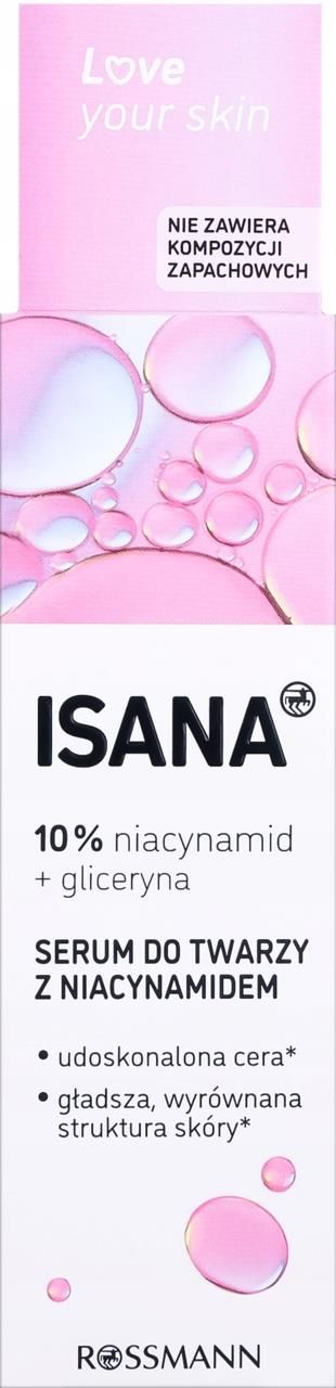 Serum do twarzy ISANA LOVE YOUR SKIN SERUM DO TWARZY Z NIACYNAMIDEM 30 ...