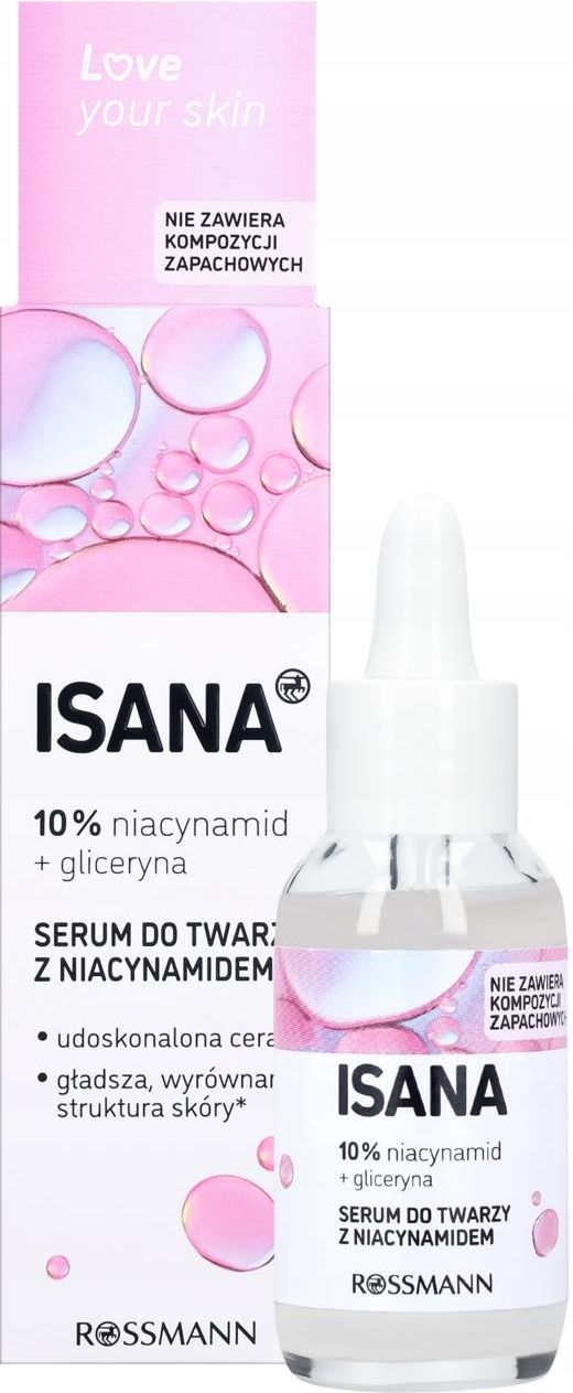 Serum do twarzy ISANA LOVE YOUR SKIN SERUM DO TWARZY Z NIACYNAMIDEM 30 ...
