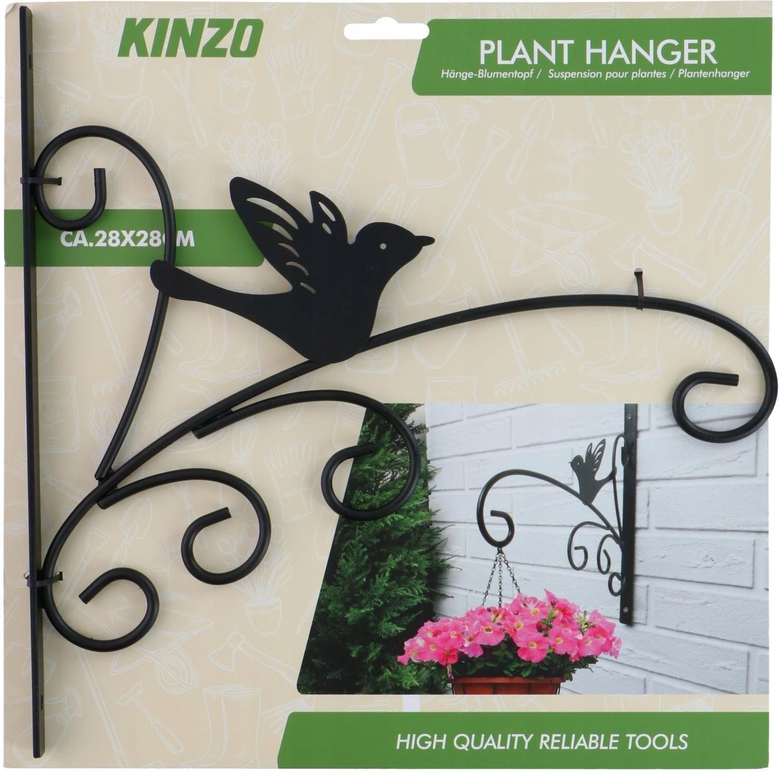 Kinzo Wieszak Na Rośliny Z Metalu Ptaszek Czarny 28X25Cm - Ceny i ...