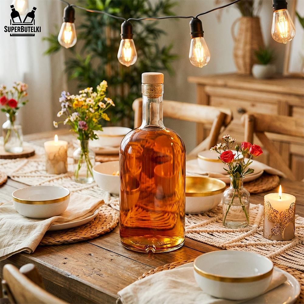 Superbutelki 35X Tadek 1L Butelka Na Nalewki Wino Bimber Wódkę 1L Korek ...