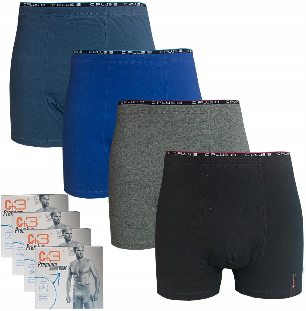 4x Bokserki męskie C+3 Bawełniane Nowe 2XL XXL - Ceny i opinie - Ceneo.pl