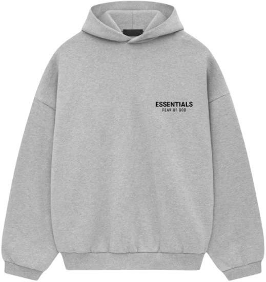 Fear of God Essentials Fleece Hoodie Light Heather Gray (FW24) XL ...
