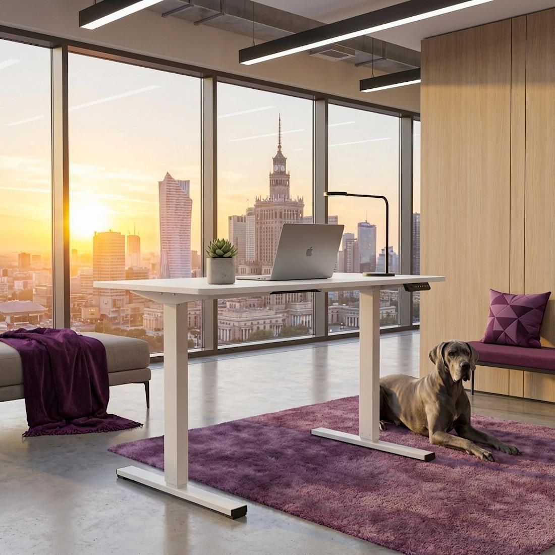 Spacetronik Białe biurko elektryczne SPEO125WW 100x60 z regulacją ...