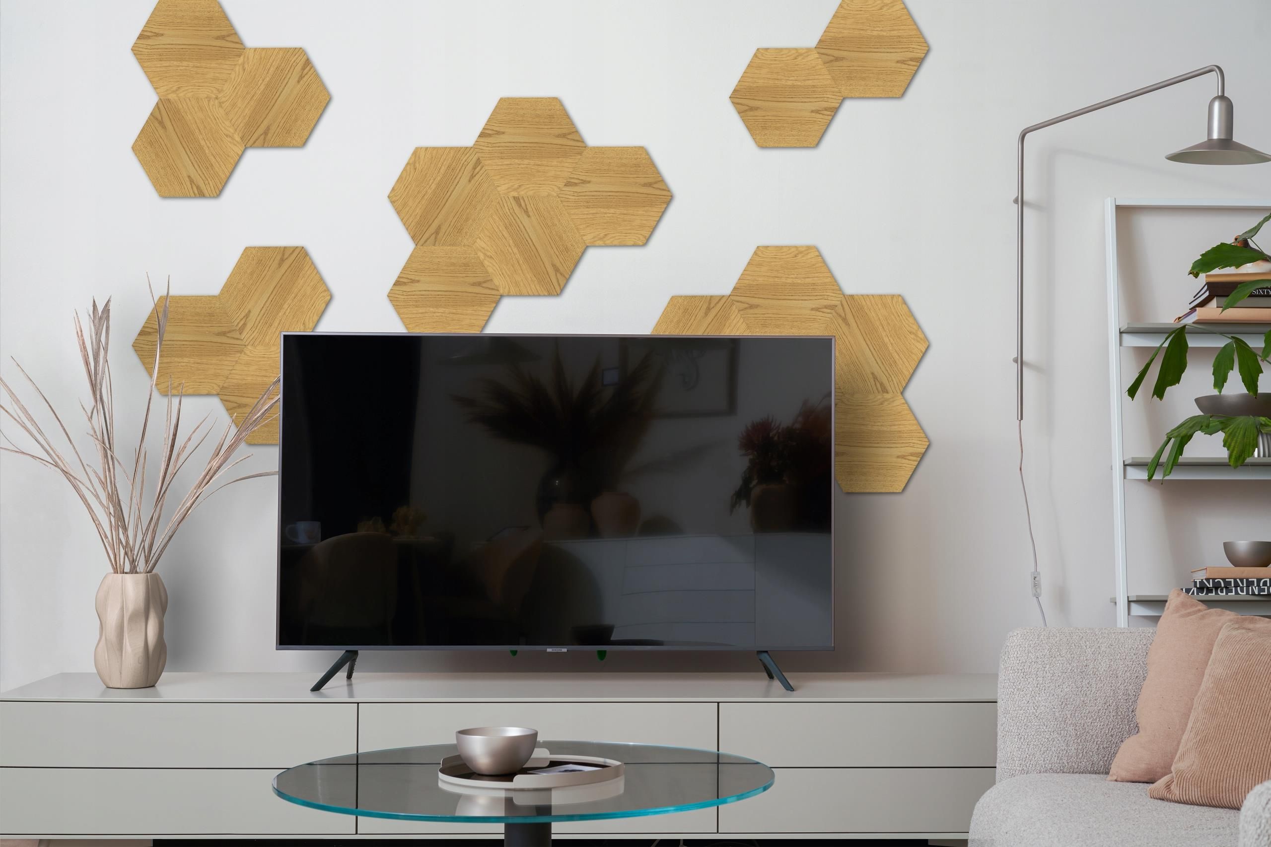 Max-Stone Panel Dekoracyjny Fllow Hexagon 30x30cm Fornir Dębowy ...