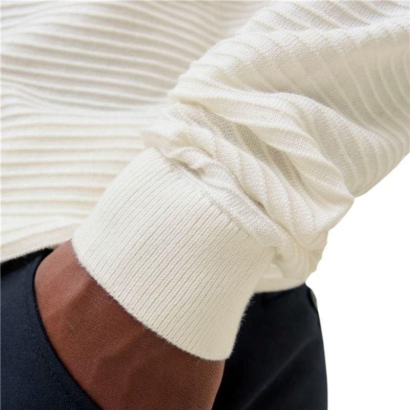 Men’s sweatshirt without hood jack & jones jjotto knit crew neck white ...