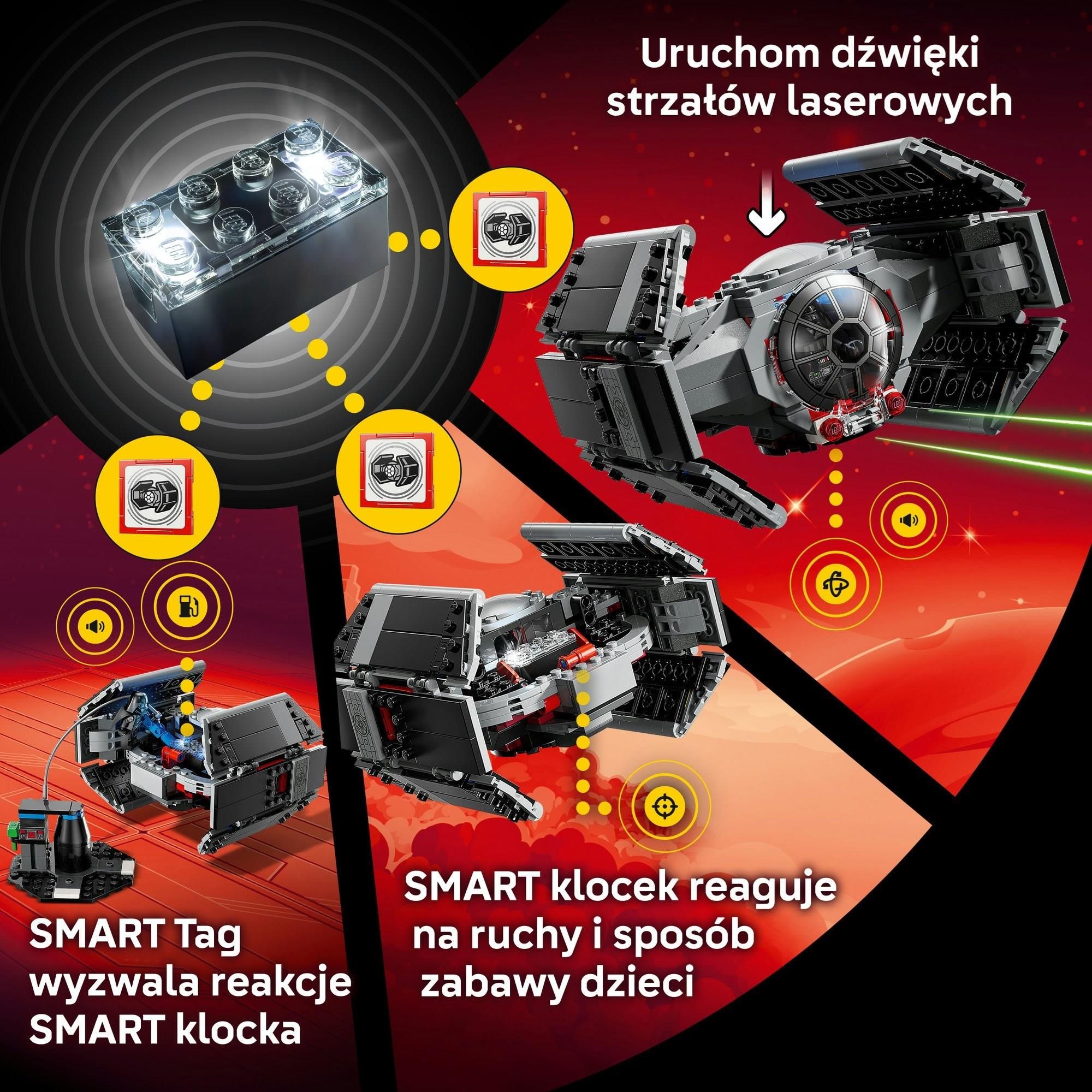 LEGO Star Wars 75421 SMART Play: Myśliwiec TIE Dartha Vadera - Ceny i ...