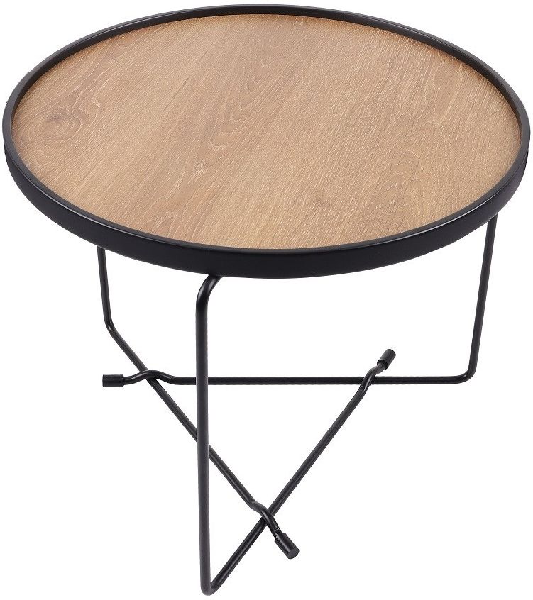 Avida Design Stolik kawowy SM2 (527), okrągły w stylu loftowym z ...