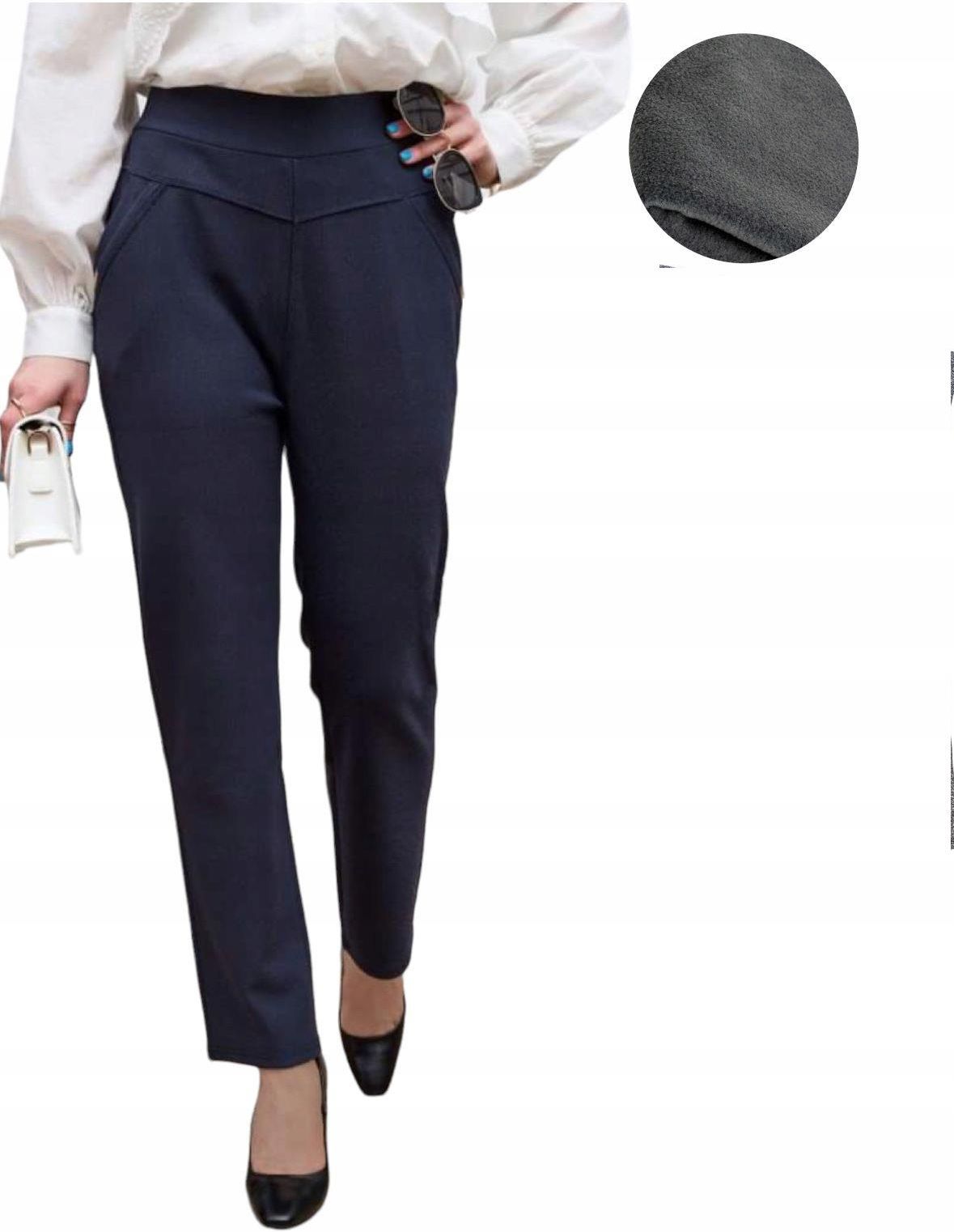 Ocieplane Cygaretki Damskie Klasyczne Fason Granat KH01 r.6XL/7XL ...