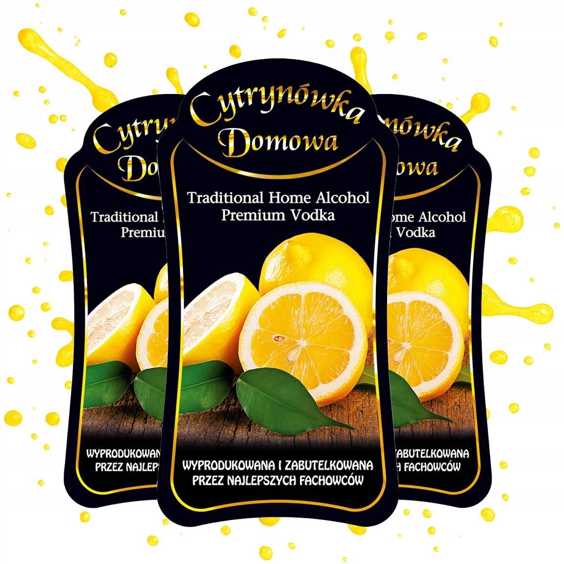 Bimberek 10x Etykieta Naklejka Premium Cytrynówka Domowa Na Alkohol ...