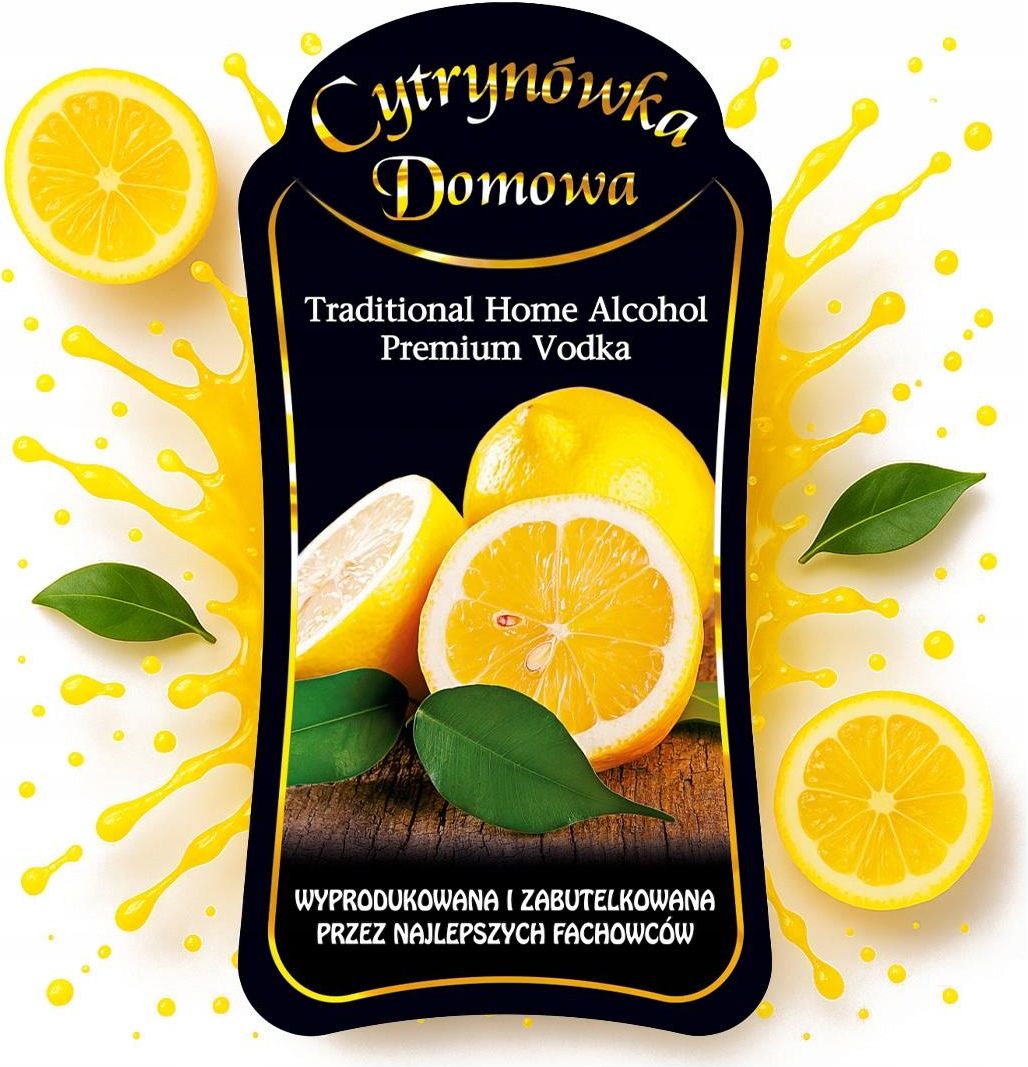 Bimberek 10x Etykieta Naklejka Premium Cytrynówka Domowa Na Alkohol ...