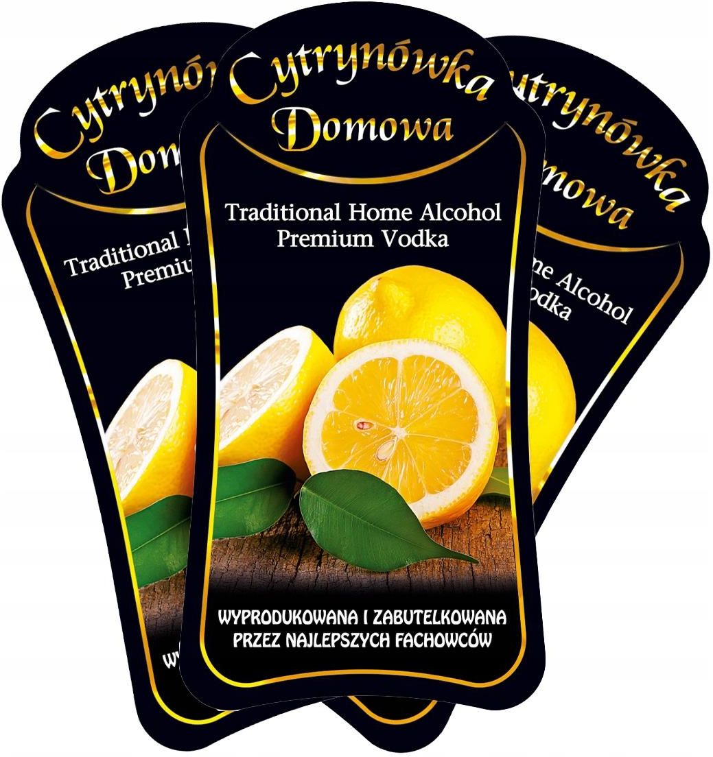 Bimberek 10x Etykieta Naklejka Premium Cytrynówka Domowa Na Alkohol ...