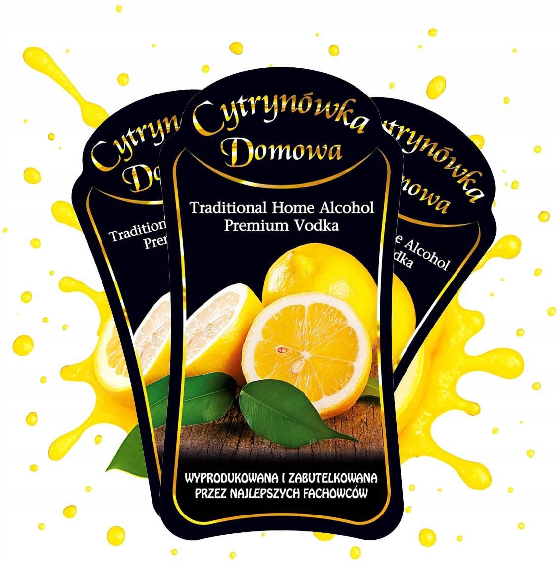 Bimberek 10x Etykieta Naklejka Premium Cytrynówka Domowa Na Alkohol ...