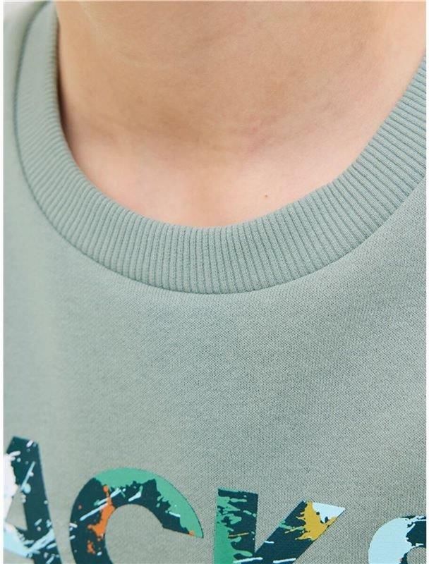 Children’s sweatshirt without hood jack & jones jjgeplas crew neck blue ...