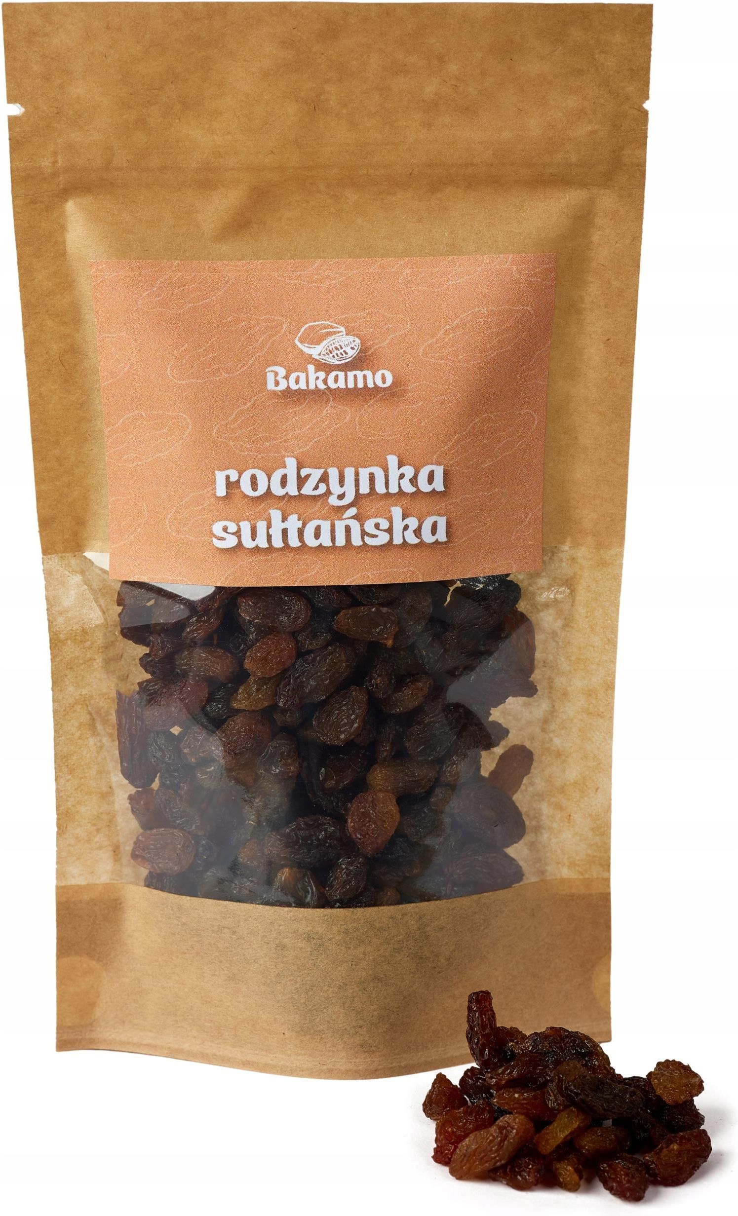 Bakamo Rodzynki Sułtańskie rodzynka sułtanka jasnobrązowe świeże 1kg ...