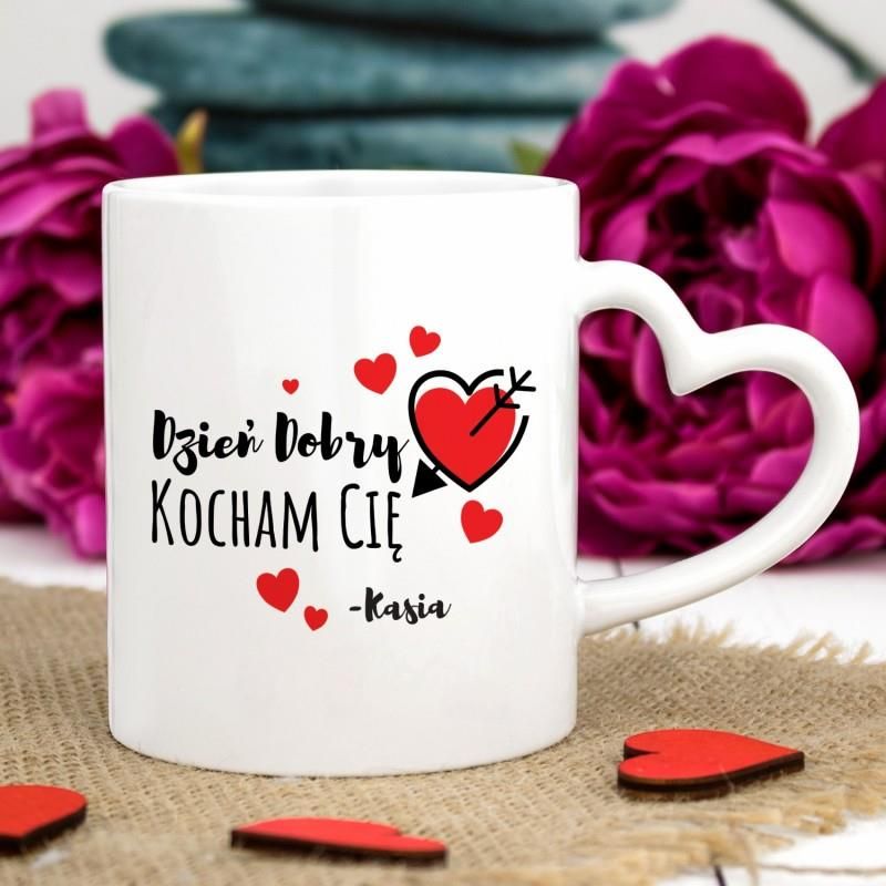 Kubek z nadrukiem dla niego na walentynki - Strzała amora - Gadżety z ...