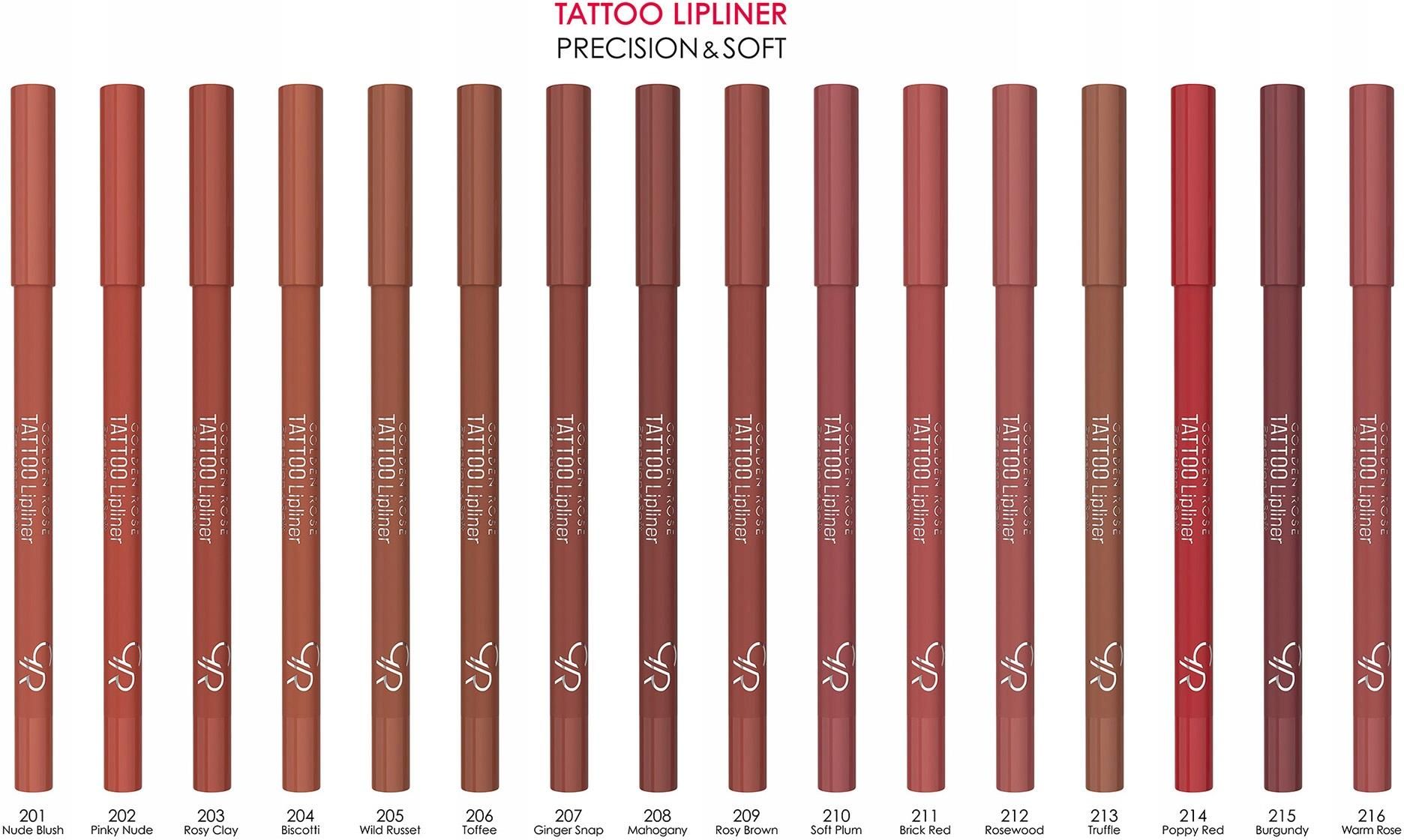 Golden Rose Tattoo Lipliner Żelowa Konturówka Do Ust 213 - Opinie i ...
