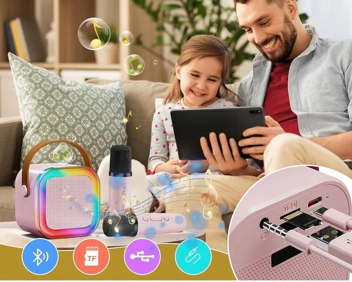 Pozostałe Kopier Głośnik Przenośny Zestaw Do Karaoke Rgb Bluetooth 2 ...