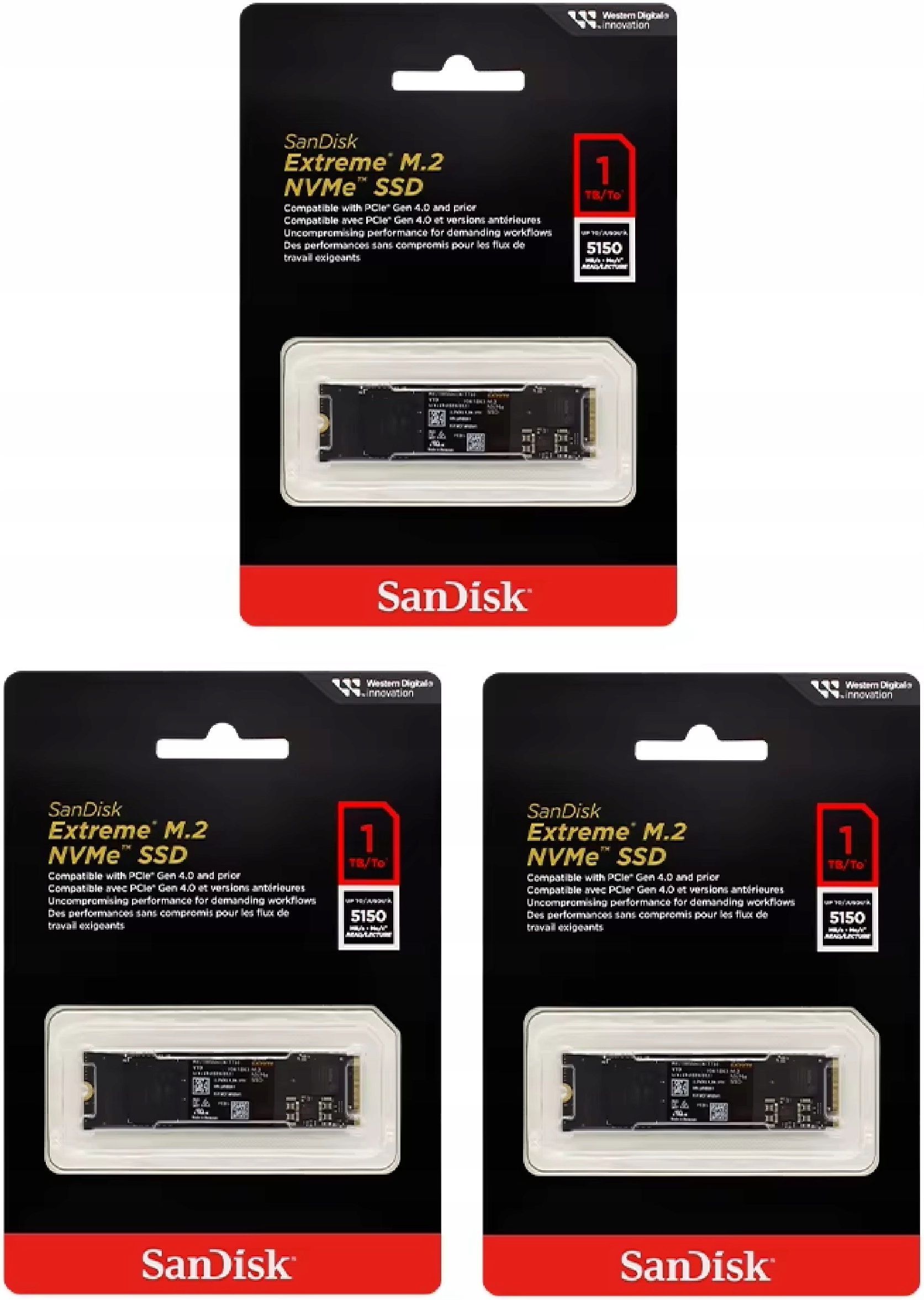 Dysk SSD Sandisk Dysk Extreme szybki Ssd M2 1TB Nvme Gen4x4 2280 ...