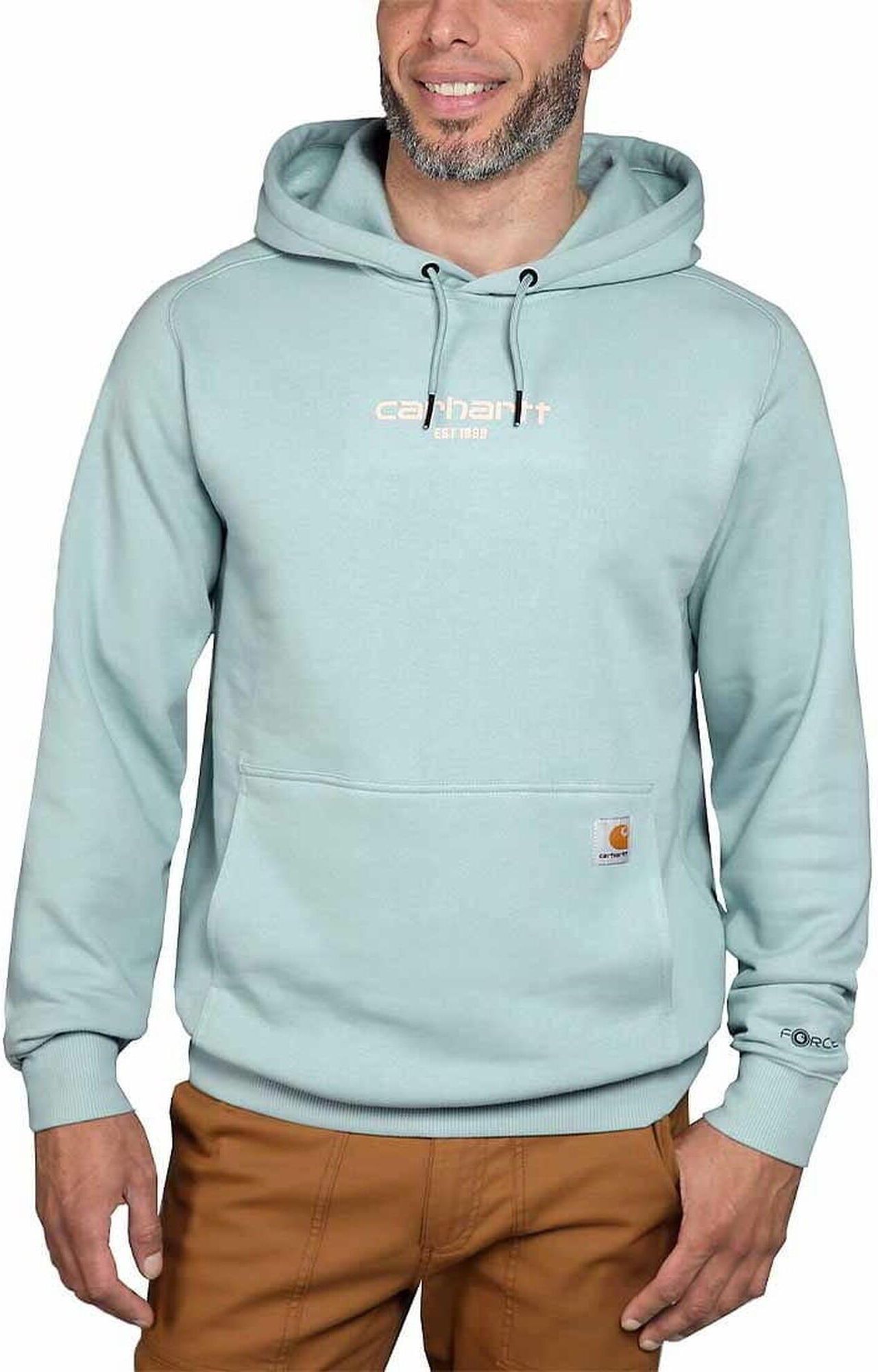 Bluza sportowa męska z kapturem Carhartt Force Lightweight Logo - Ceny ...