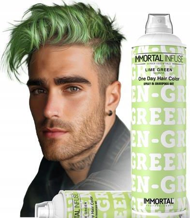 Immortal One Day Hair Color Lime Green Spray Koloryzujący Farbujący ...