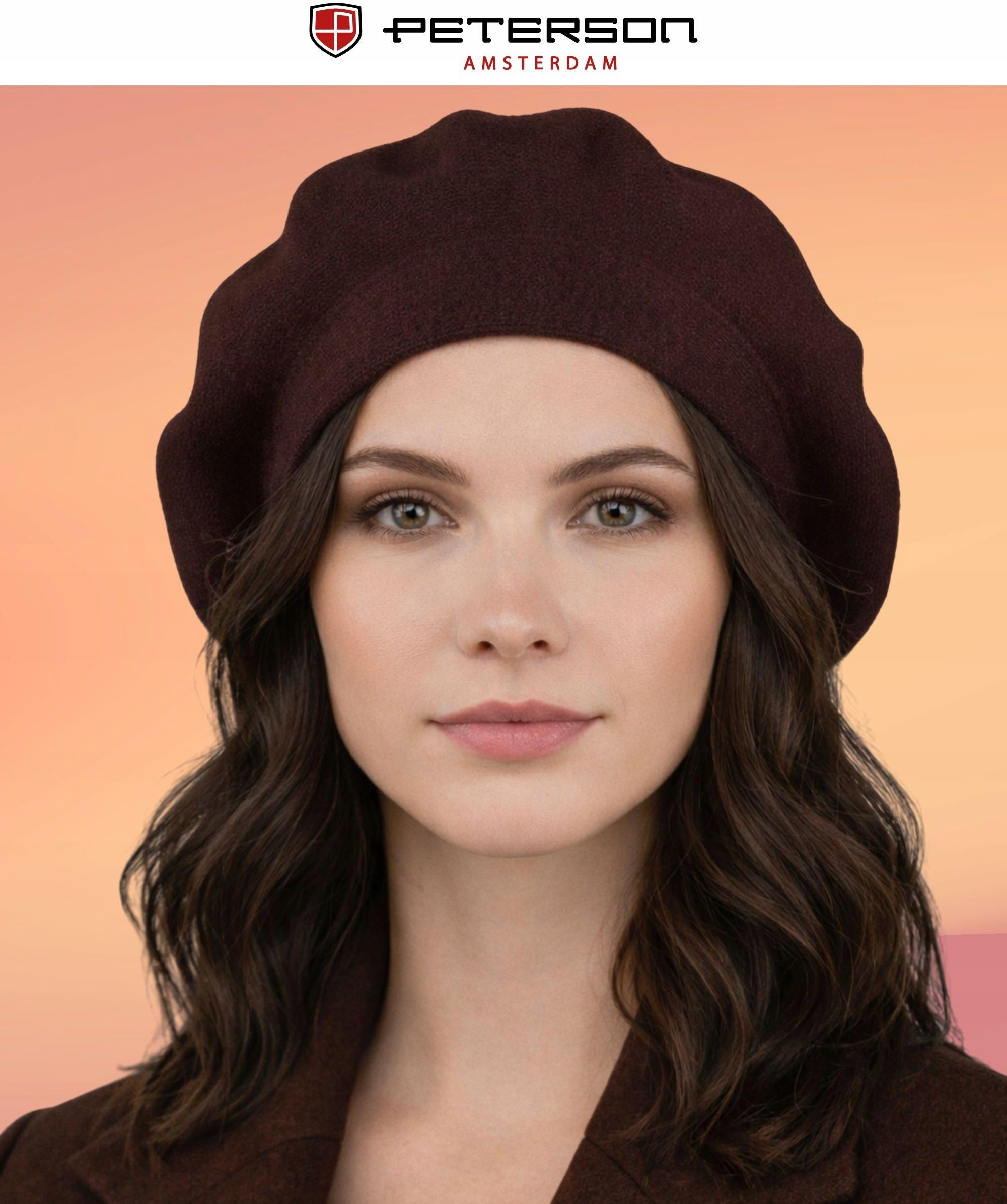 Beret damski Peterson stylowy jesienny ciepły zimowy modny - Ceny i ...