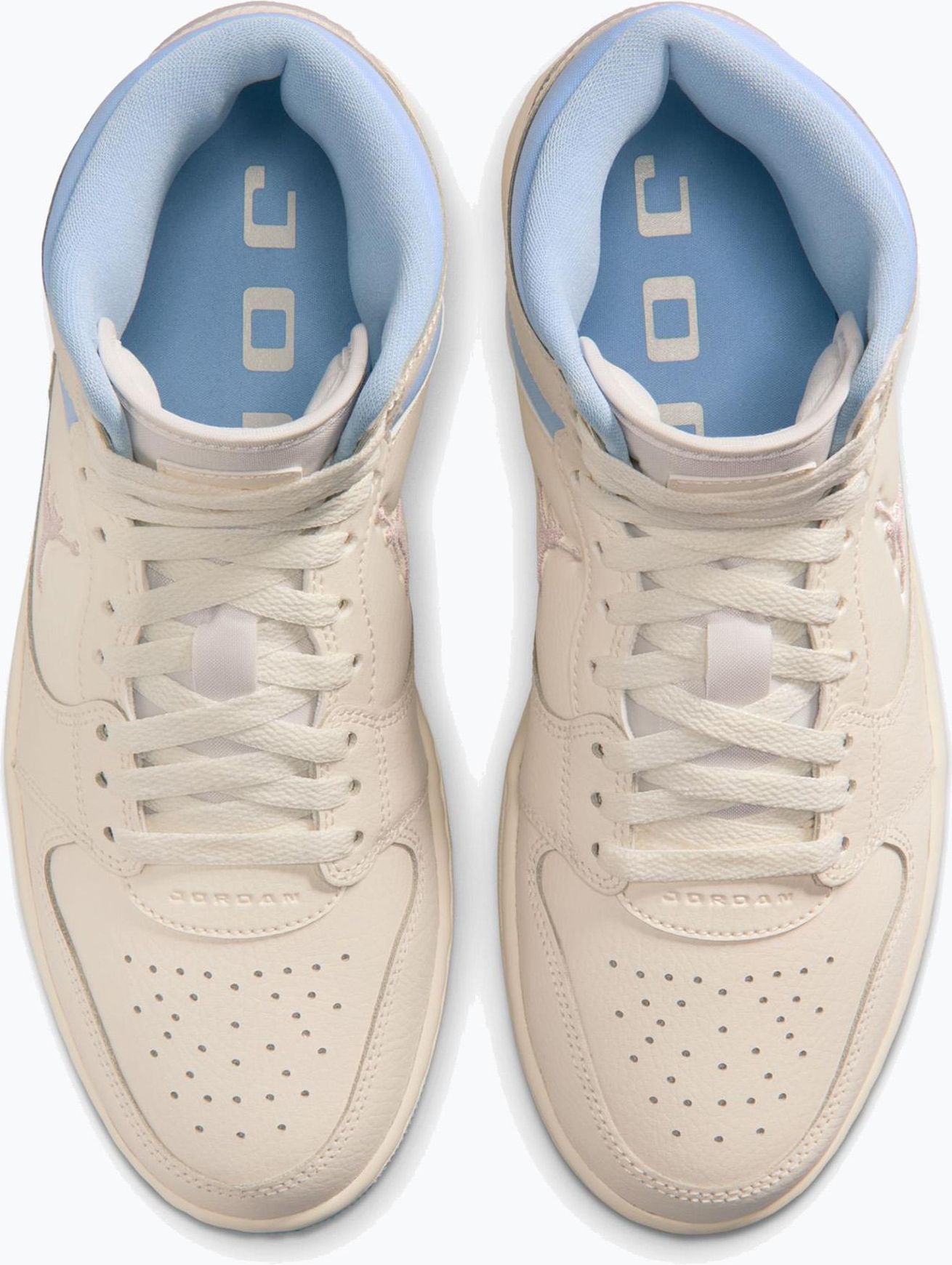 Buty damskie Nike Jordan Court Connect Mid pale ivory/psychic blue ...