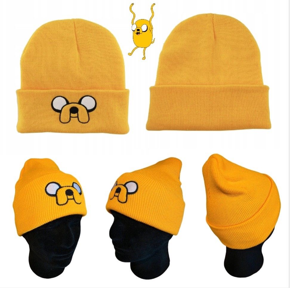 Czapka Adventure Time Jake the Dog Beanie – Yellow Knit Cartoon Hat ...