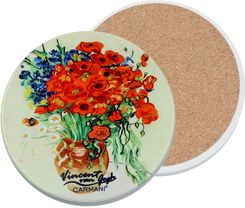 Carmani Podkładka ceramiczna okrągła V. Van Gogh Maki w wazonie ...