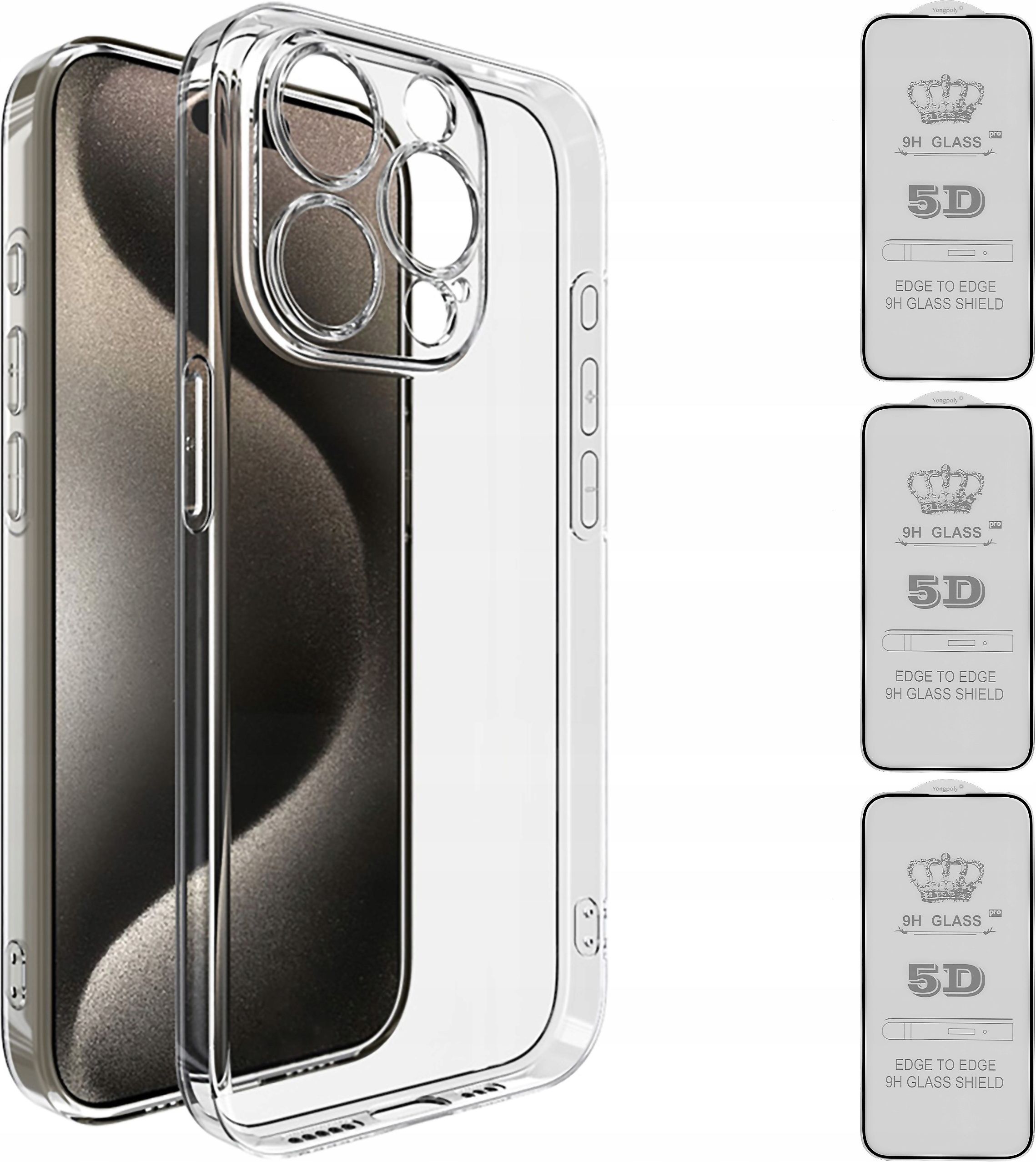 Etui Case Do Iphone 15 Pro 3X Szkło Hartowane - Etui na telefon, ceny i ...