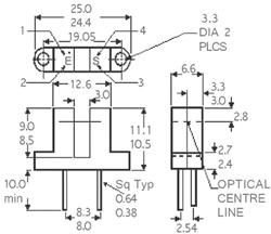 Isocom Components Płaski Przełącznik Optyczny Dioda Gaas-Ir Npn ...
