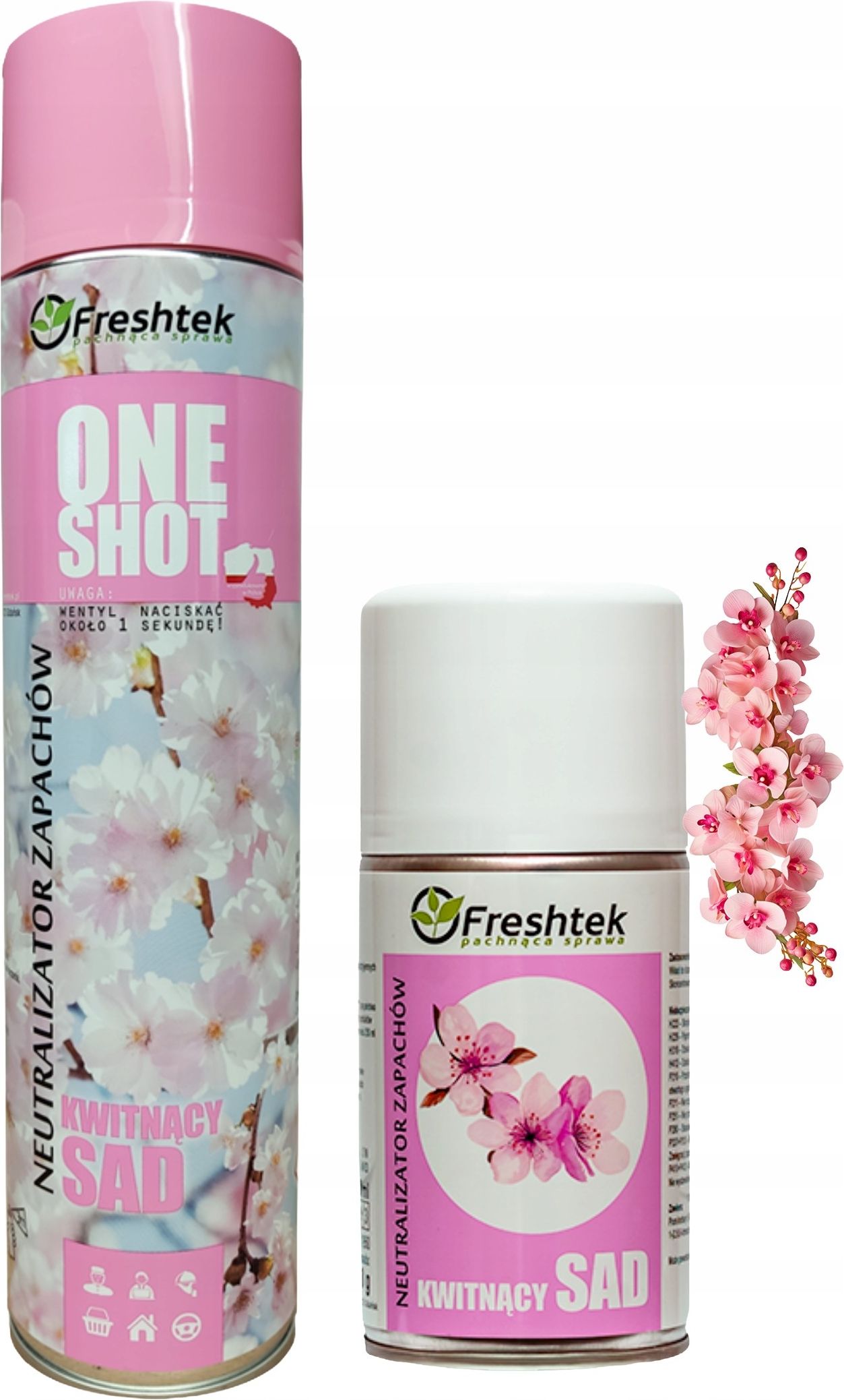 Freshtek One Shot Kwitnący Sad Zestaw Spray 600 ml + Wkład 250 ml ...