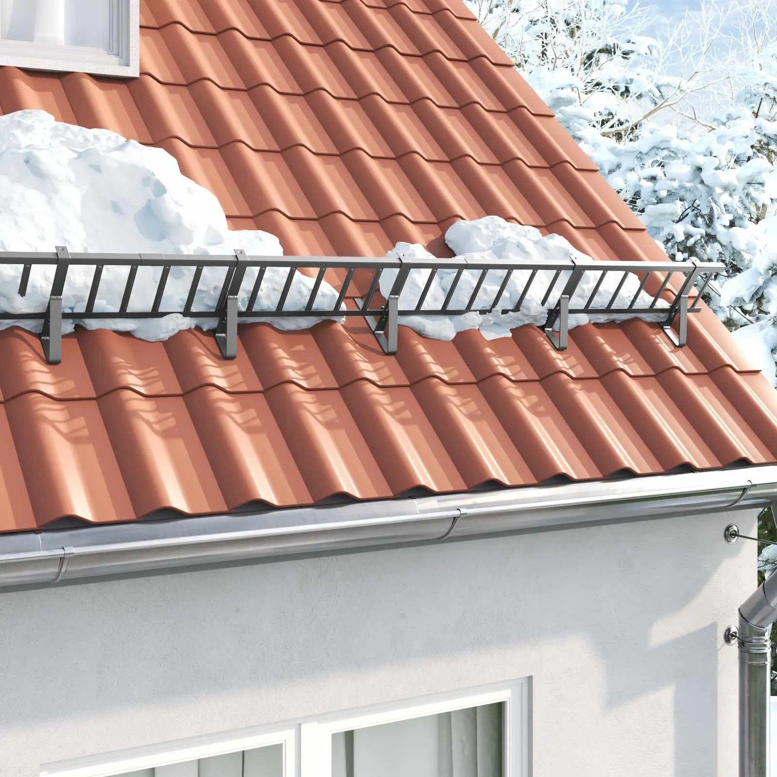 VidaXl Stróż Śniegu Na Dachu Antracyt 300x29,5x34,5cm Stal 42028450 ...
