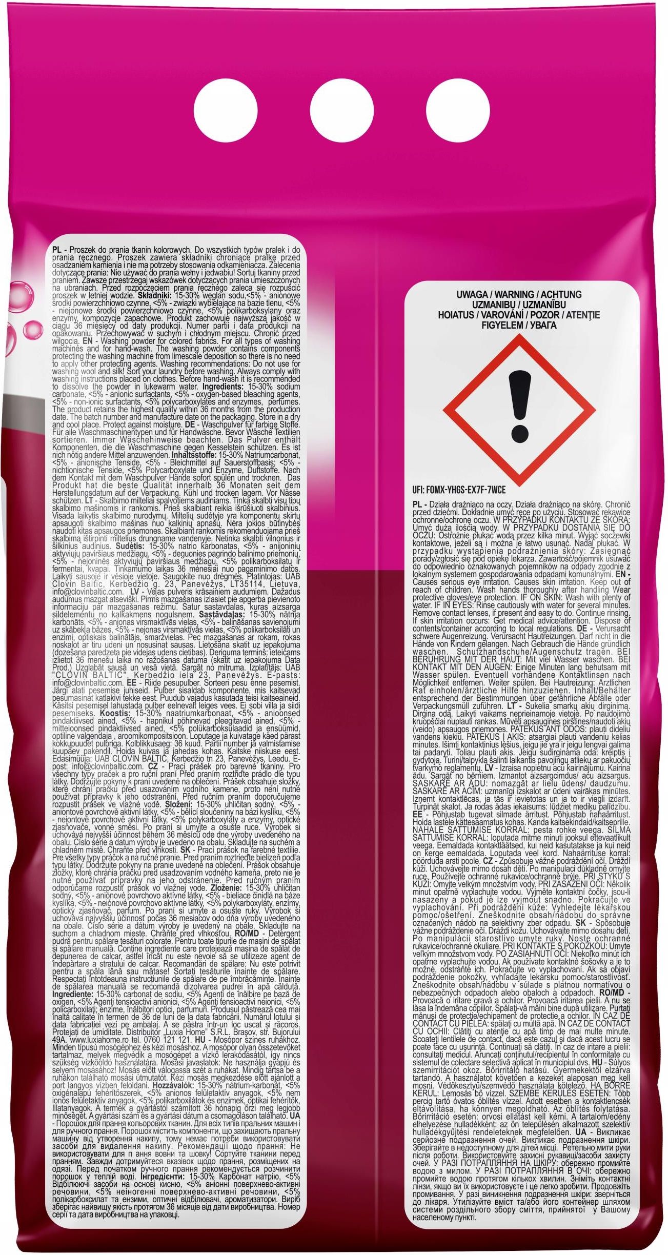 Purox Oxy Power Proszek do prania do kolorów 10,5kg 175 prań - Opinie i ...