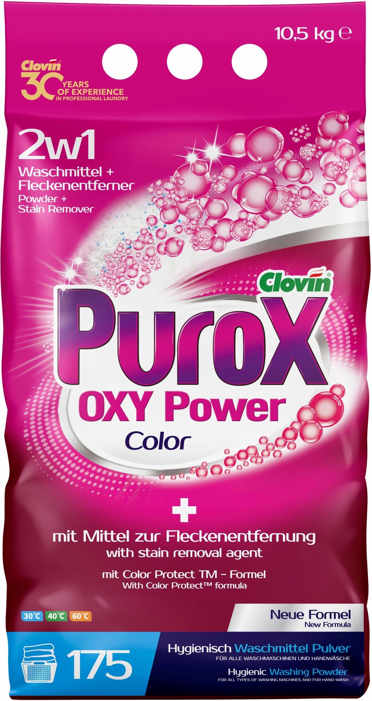 Purox Oxy Power Proszek do prania do kolorów 10,5kg 175 prań - Opinie i ...