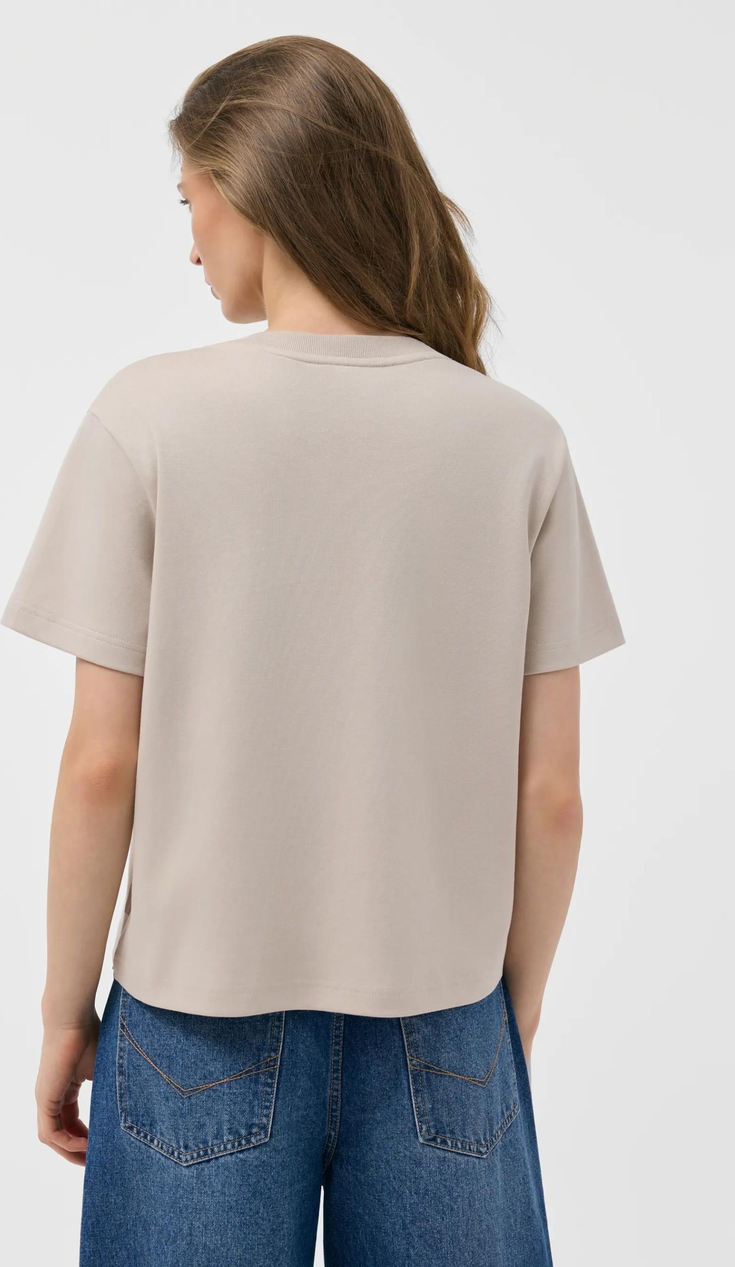 Koszulka damska T-shirt bawełniany Diverse Jasinta 261 Kamienny Beżowy ...