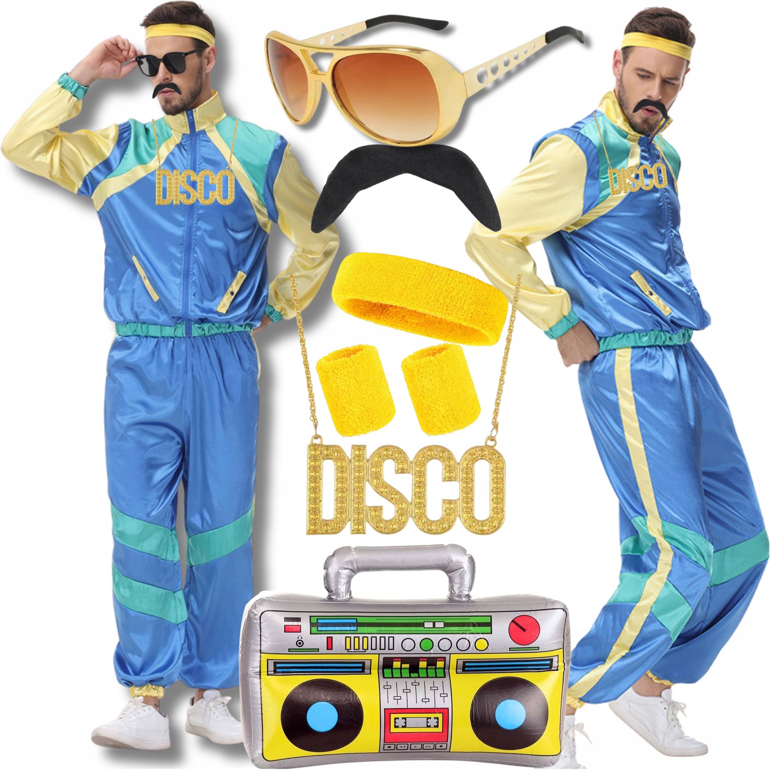 Strój Lata 70 80 90 Dres Retro Disco Dresiarz Przebranie Dance Cnr ...