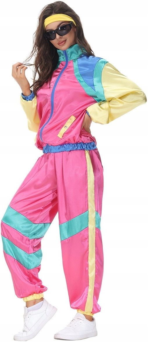 Strój Lata 70 80 90 Dres Retro Disco Dresiarz Przebranie Dance Kk ...