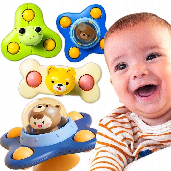 Dexxer Zestaw 3 Fidget Spinner Z Przyssawką Zabawek Sensorycznych ...